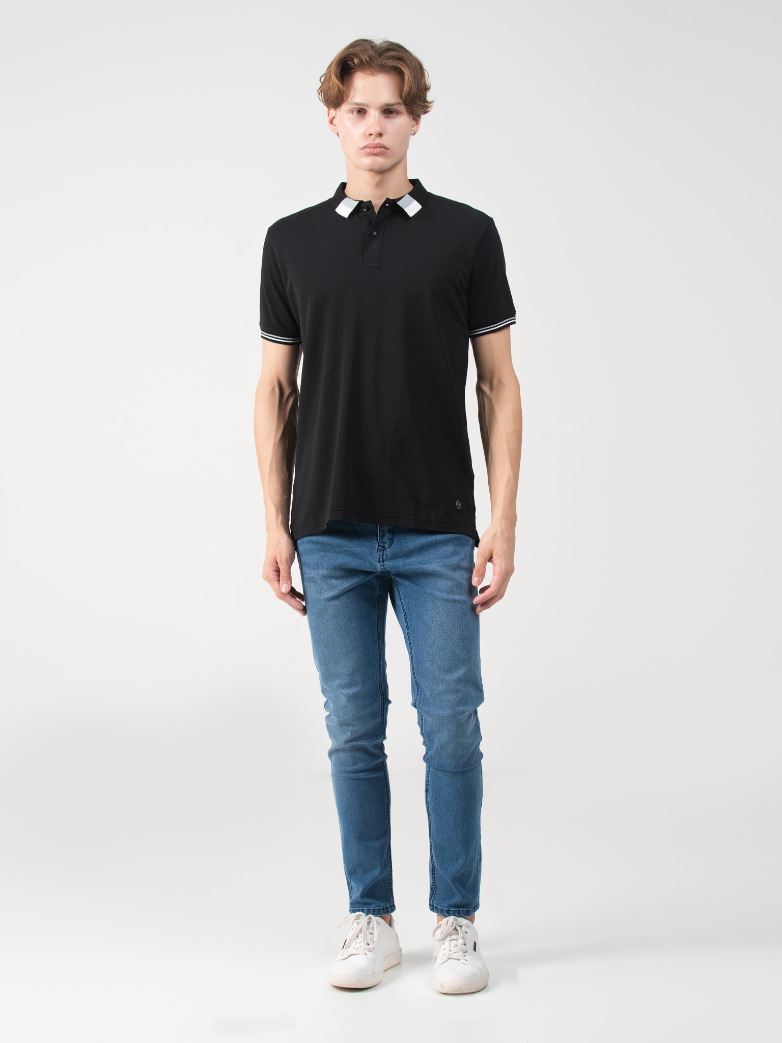DEEDAT Slim Fit Polo Tee Shirt - Black – Deedat